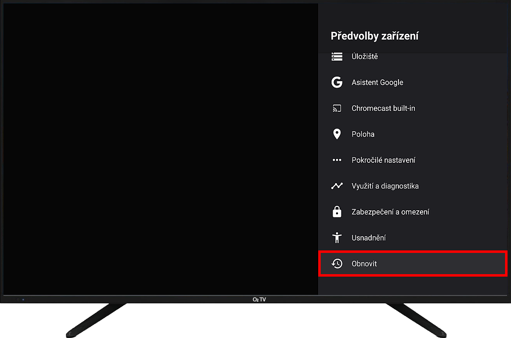 O2 | Podpora | Návod na reset O2 TV set-top boxu