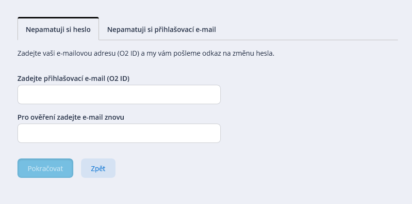 O2 | Podpora | Registrace do Moje O2