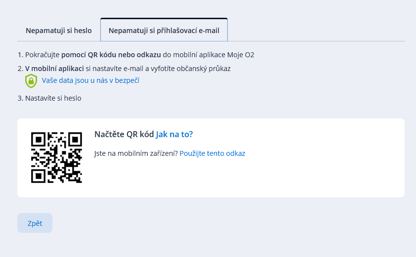 O2 | Podpora | Registrace do Moje O2