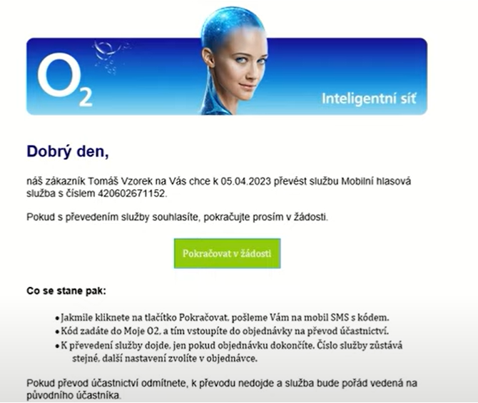O2 | Podpora | Moje O2 pro firmy | Převod čísla na odcházejícího zaměstnance
