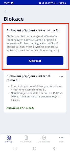 O2 | Podpora | Nastavení roamingu v Moje O2