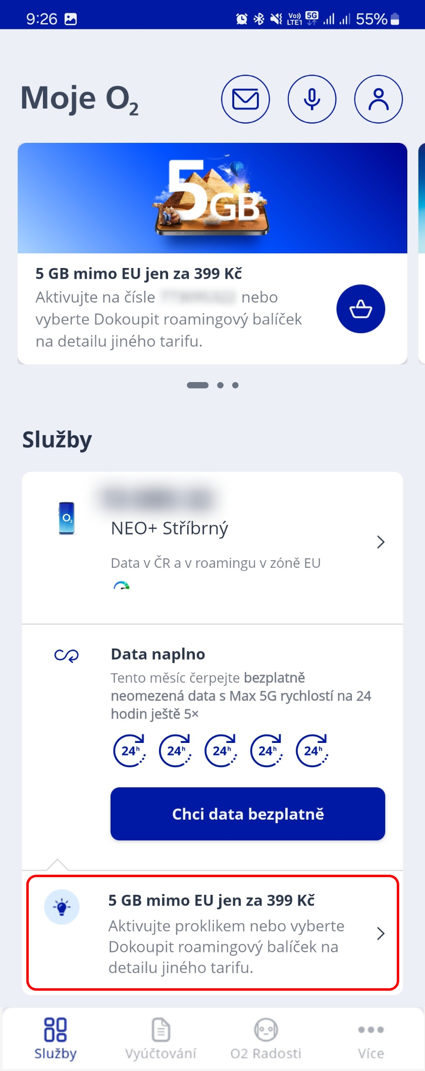 O2 | Podpora | Nastavení roamingu v Moje O2