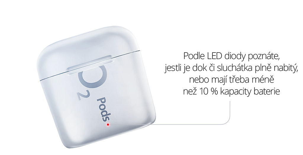 Bezdrátová sluchátka O2 Pods - bílá (nepoužité vč. 2 leté záruky) | Aukro